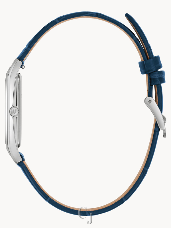 BULOVA CLASSIC BLUE DIAL LEATHER STRAP MEN’S WATCH 96B442 - Claudias ...