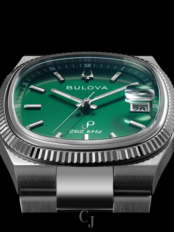 BULOVA SUPER SEVILLE GREEN DIAL STAINLESS STEEL MEN’S WATCH 96B439 ...